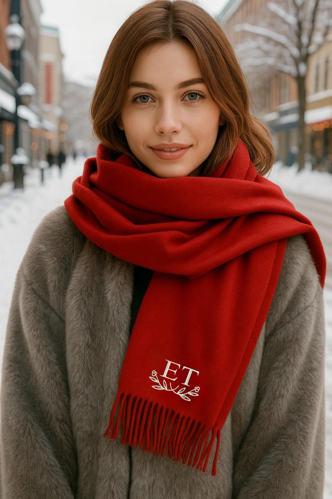 Personalized Scarf, Custom Name Winter Scarf, Soft Knit Shawl With ...