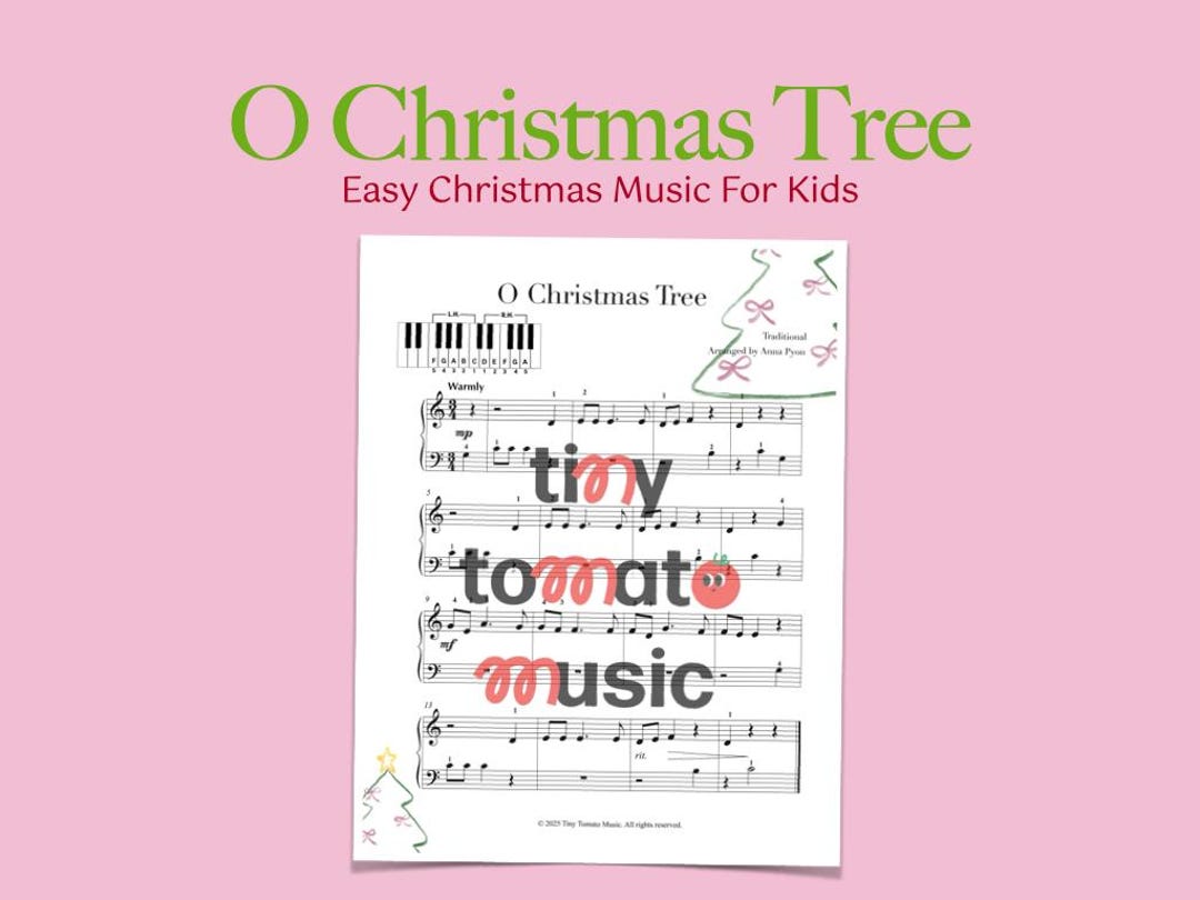 O Christmas Tree – Easy Piano Sheet Music for Kids | Hand Position ...