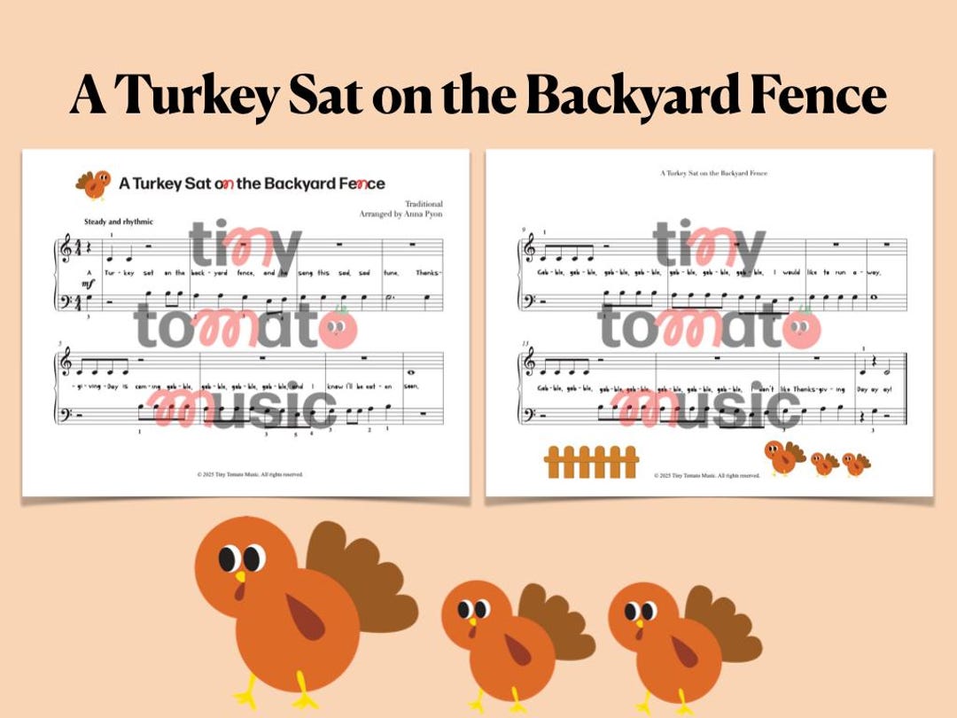 A Turkey Sat on the Backyard Fence – Funny Thanksgiving Piano Song for ...
