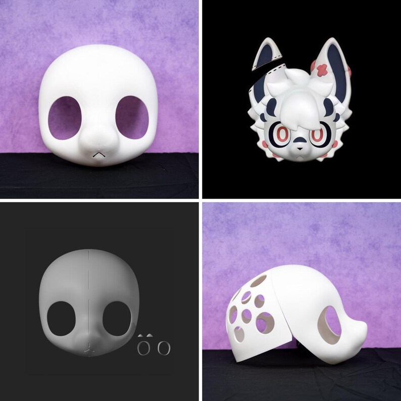 Kig Style Fursuit Head Base DIY Japanese-inspired Furry Mask Blank for ...