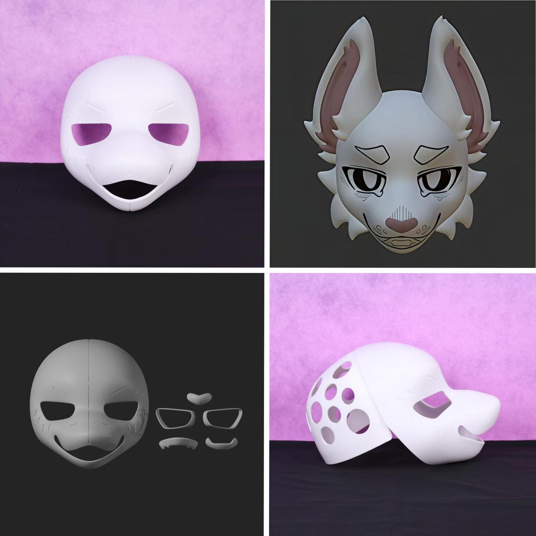 Special Toony Dog Fursuit Head Base 3D Printed Canine Mask Classic ...