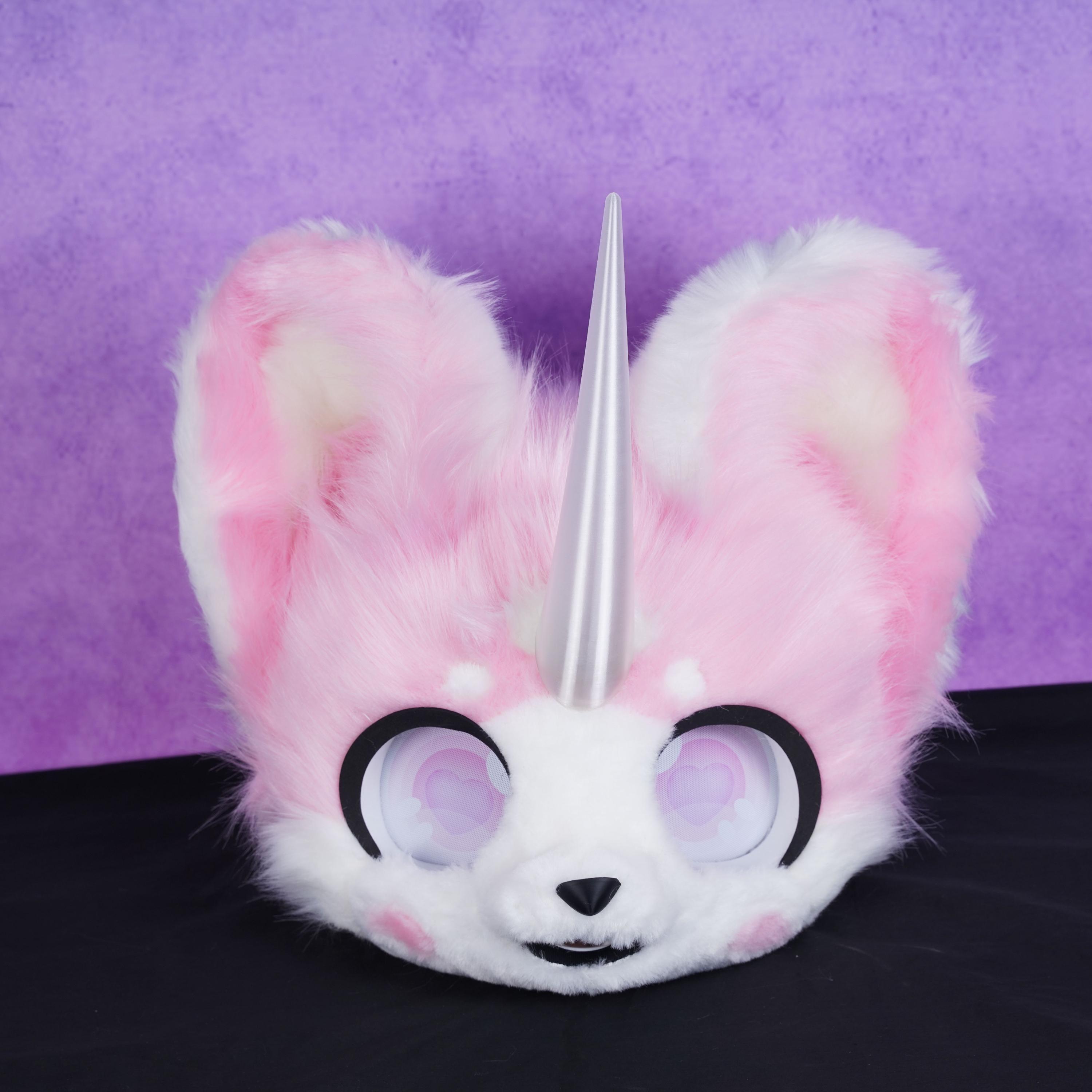 3D Printed Translucent Animal Horns Magnetic Groove PLA Cosplay Prop ...