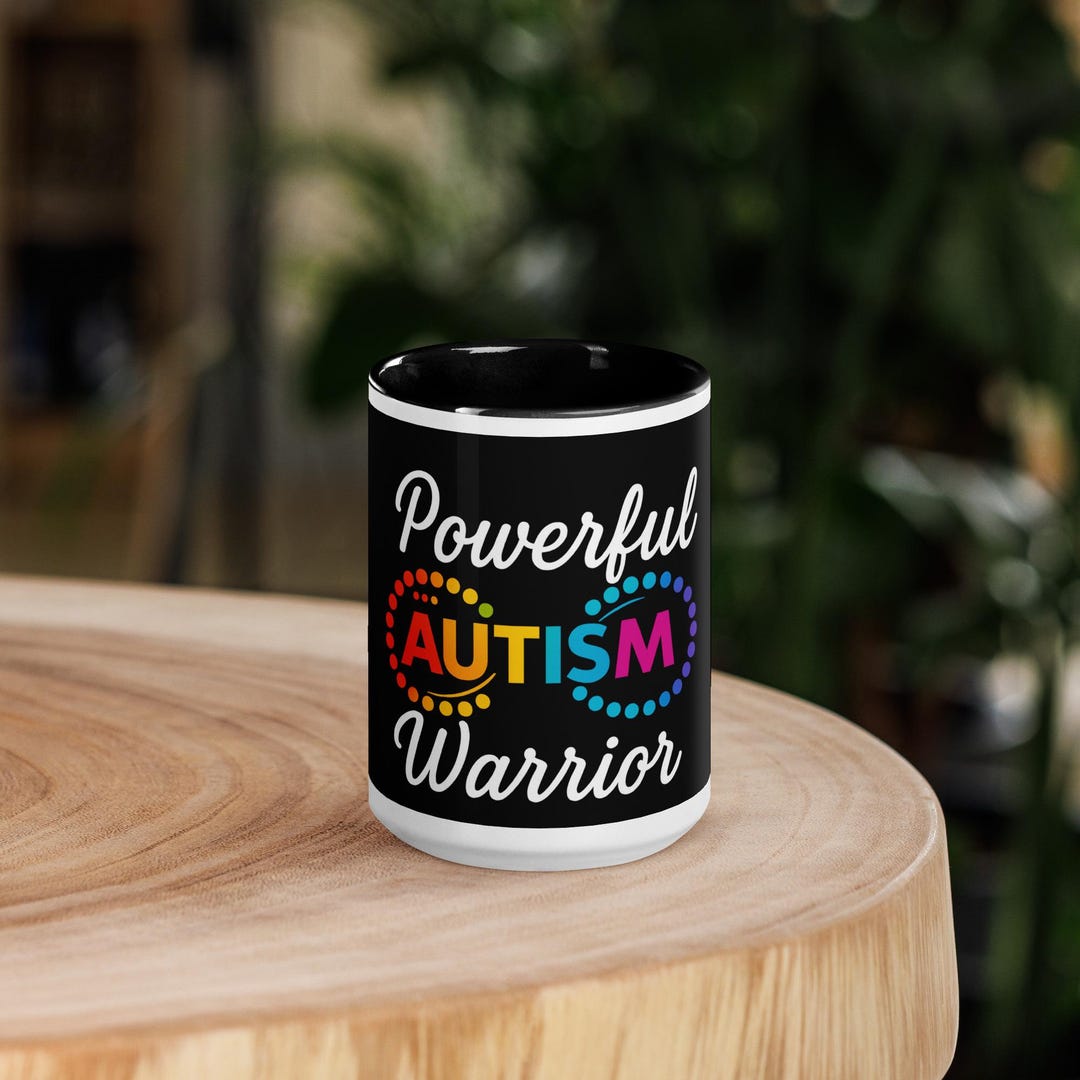 Powerful Warrior Autism Mug With Color Inside - Etsy