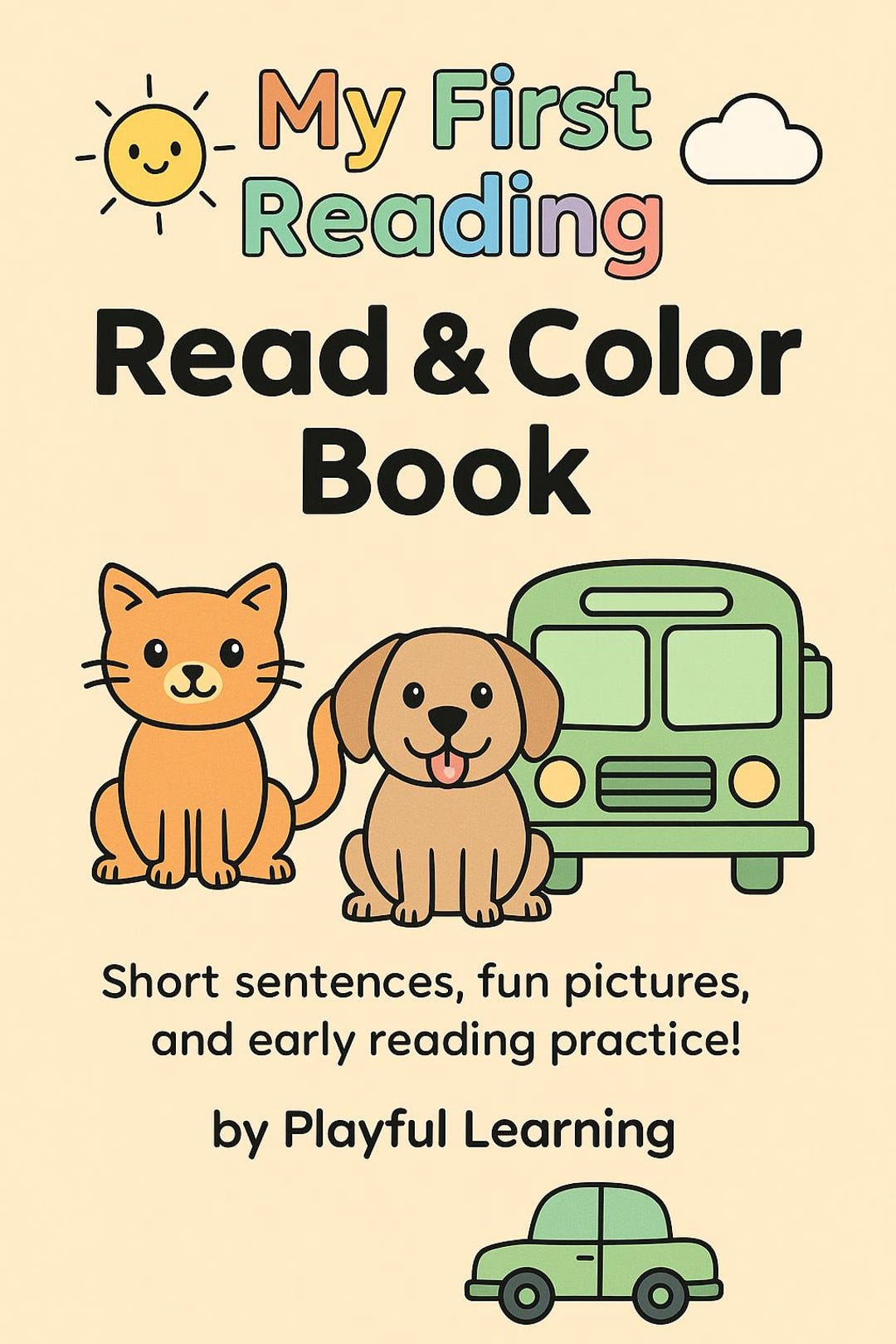 My First Reading Book – Read and Color Workbook (PDF) - Etsy UK