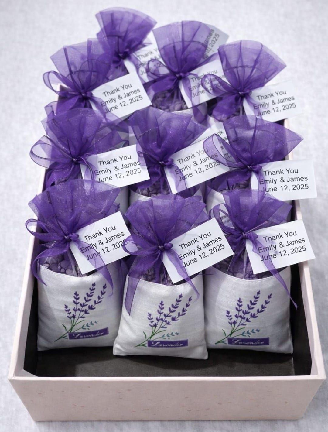 Personalized Lavender Sachet Favor – Wedding, Bridal Shower & Baby ...