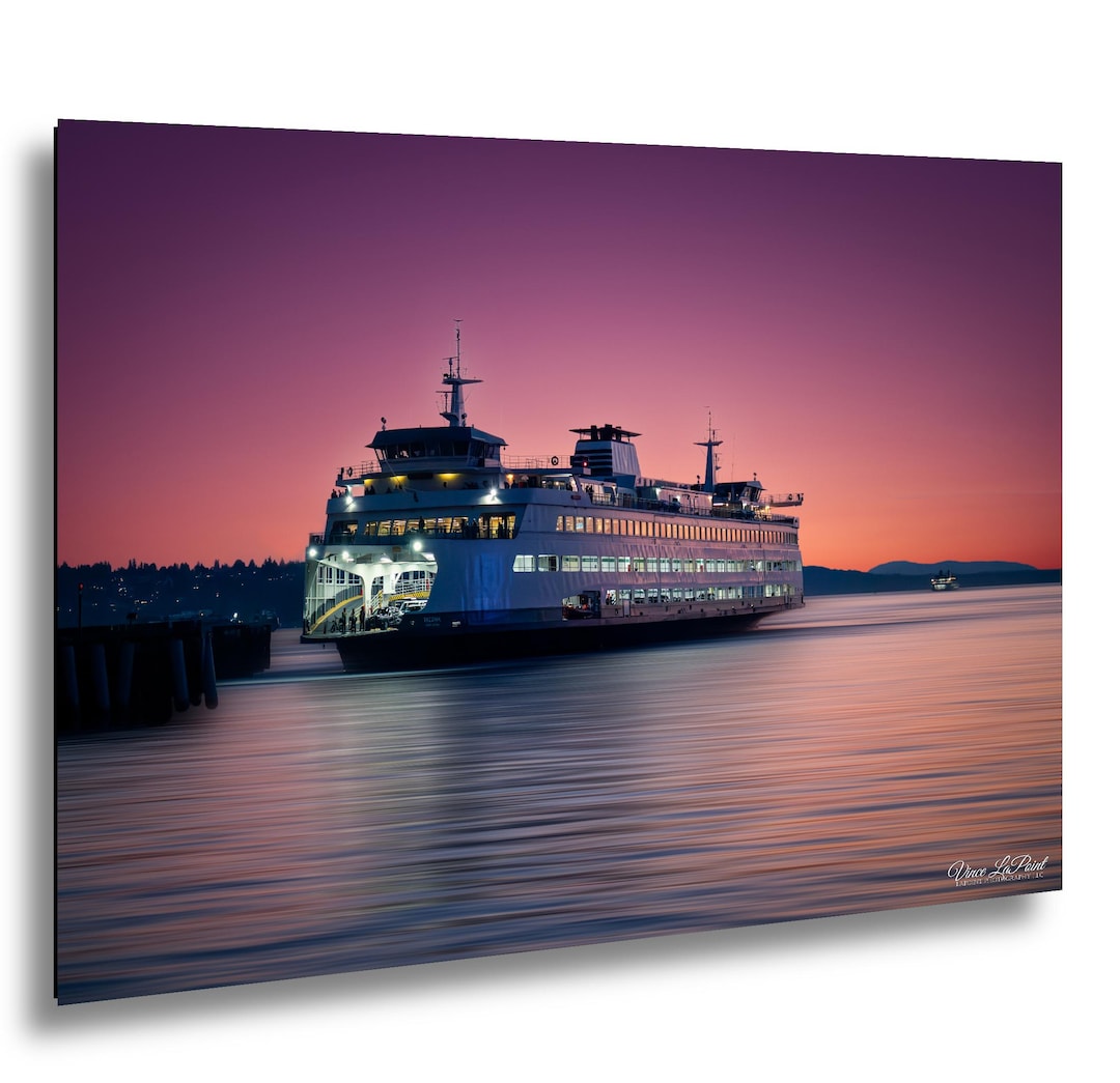 MV Tahoma, Seattle Ferry Terminal Photo Print, Bainbridge Island Ferry ...