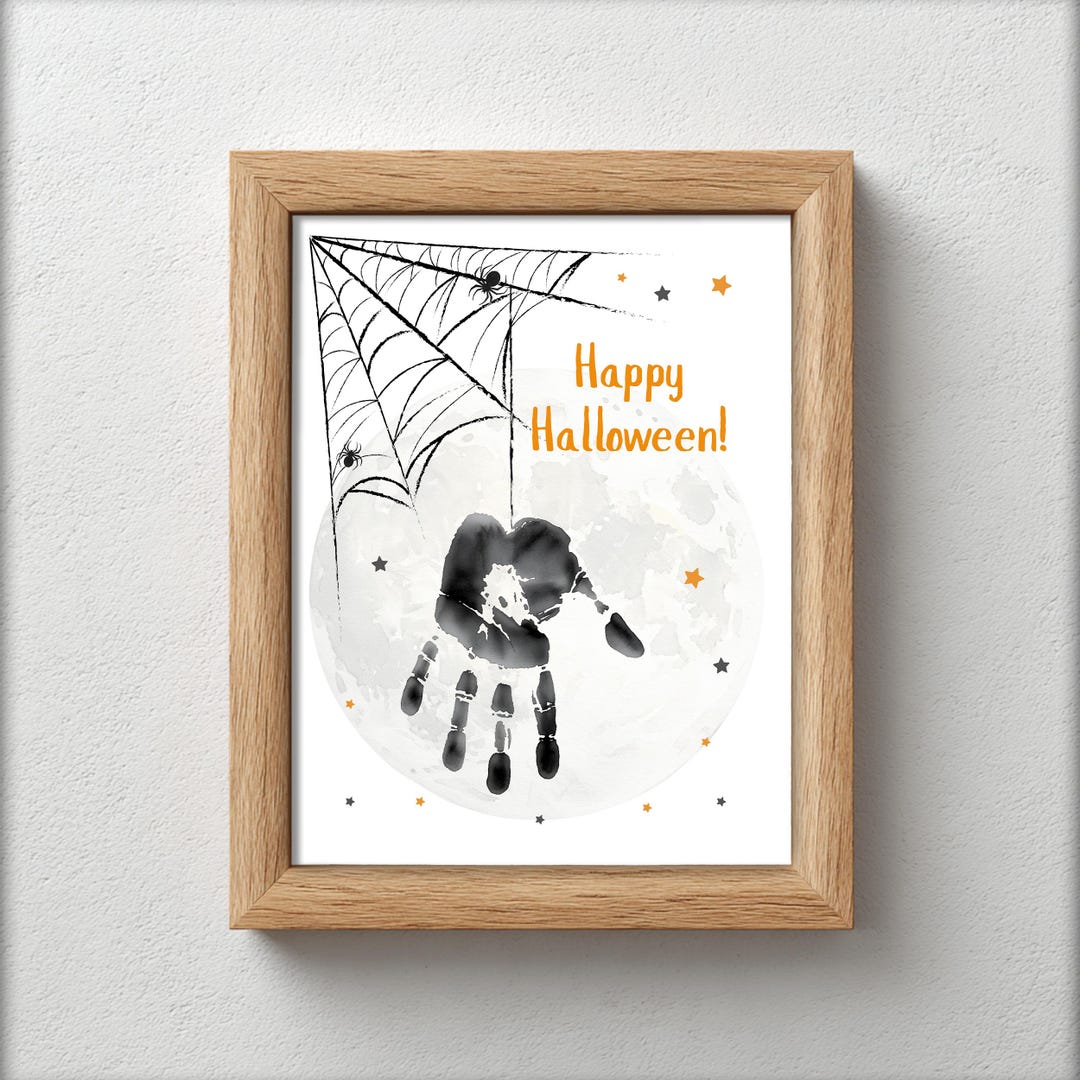 Halloween Spider Handprint Craft: Kids Activity (digital Download ...