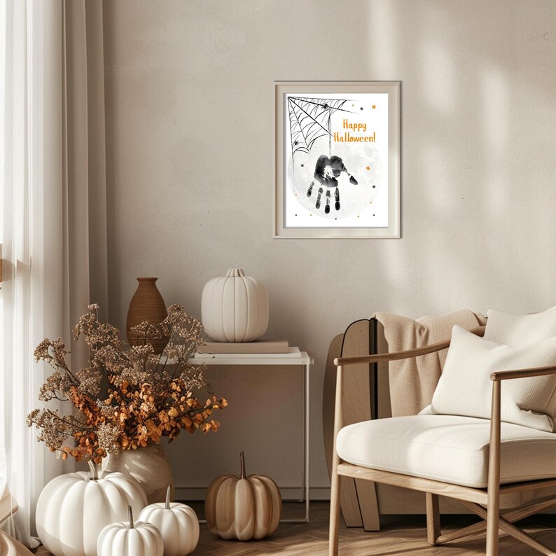 Halloween Spider Handprint Craft: Kids Activity (digital Download) - Etsy