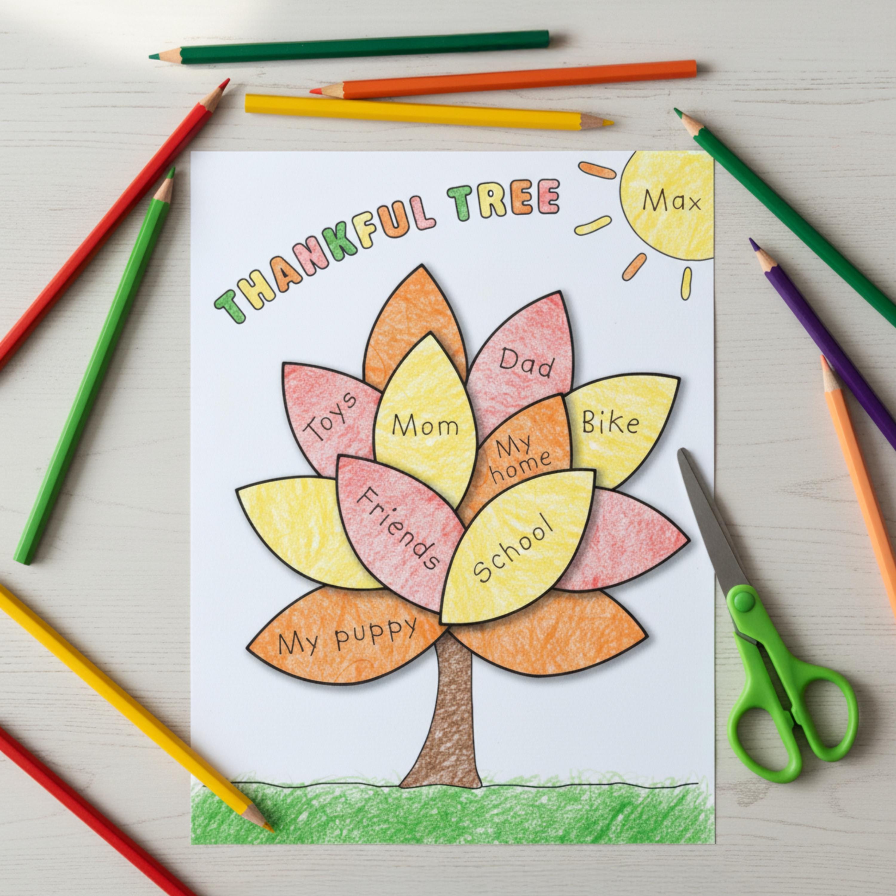 Printable Thankful Tree – Thanksgiving Gratitude Activity, Classroom ...