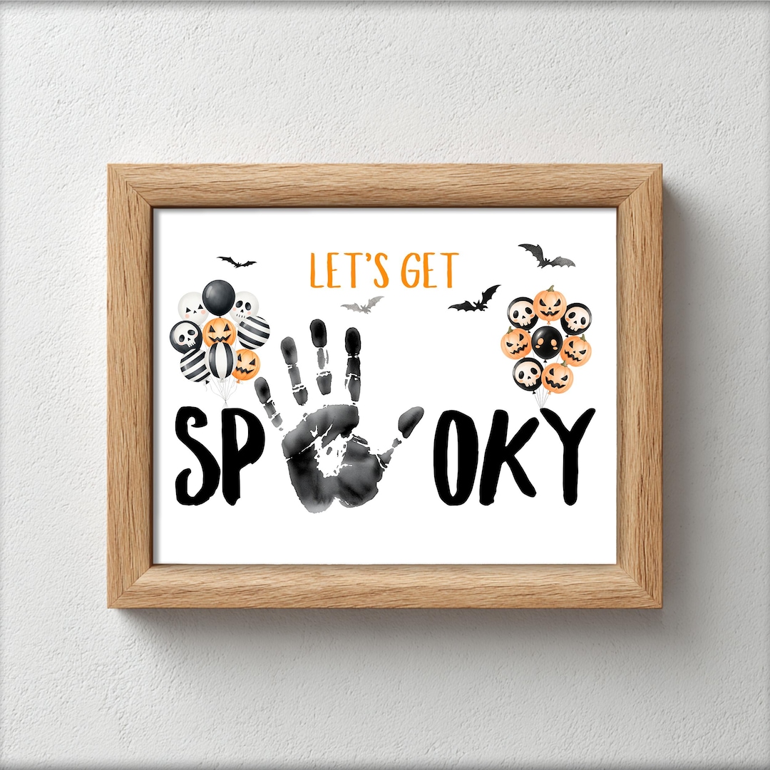 Printable Spooky Handprint Craft for Kids | Fun Halloween Art Activity ...