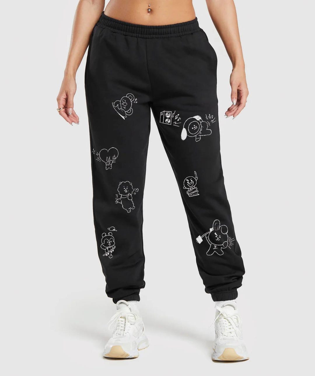 Inspirational Quote Sweatpants, Smiley Graphic Joggers, Heavyweight ...