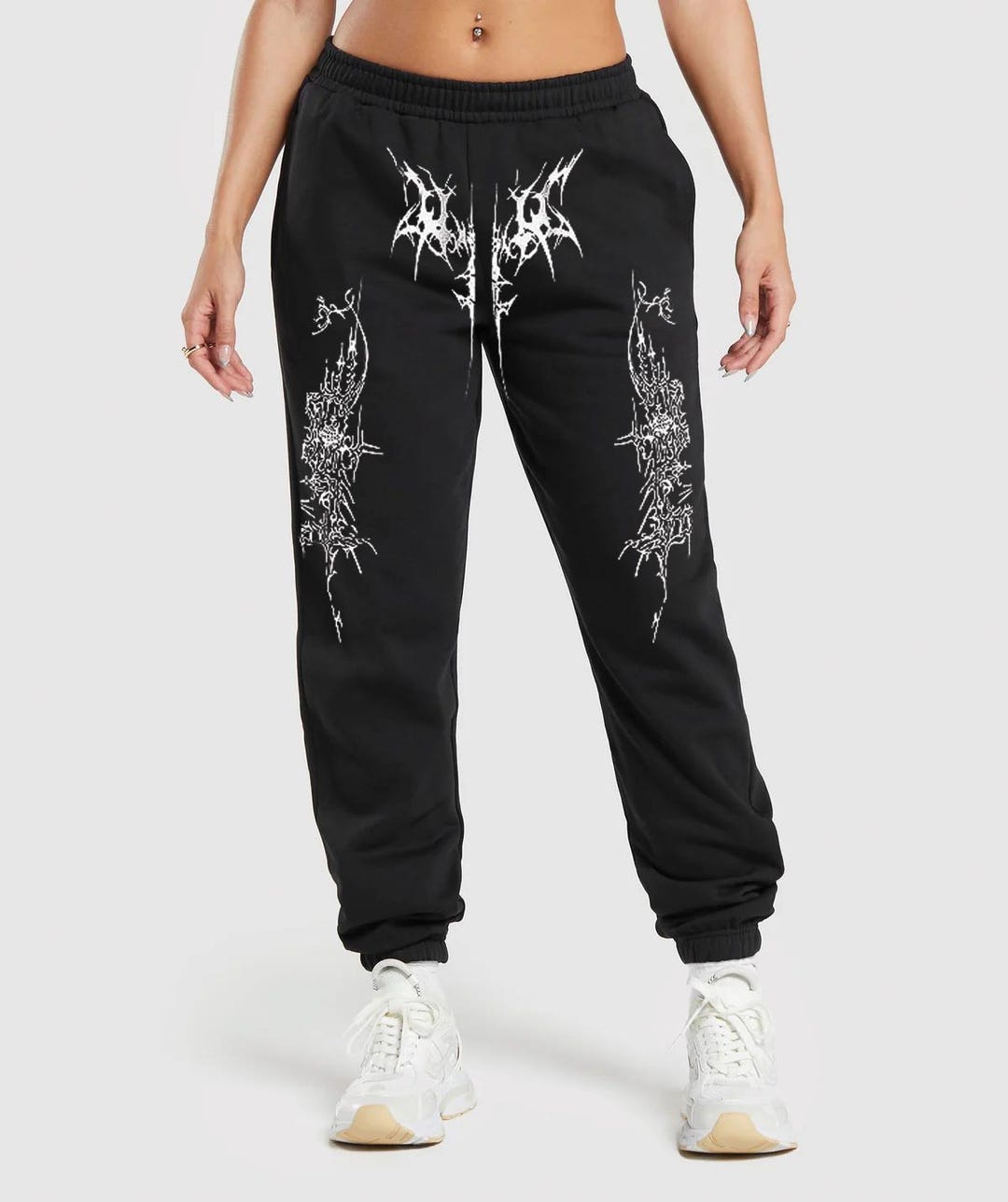 Goth Streetwear Joggers, Men's Graphic Sweatpants, Baggy Heavyweight ...