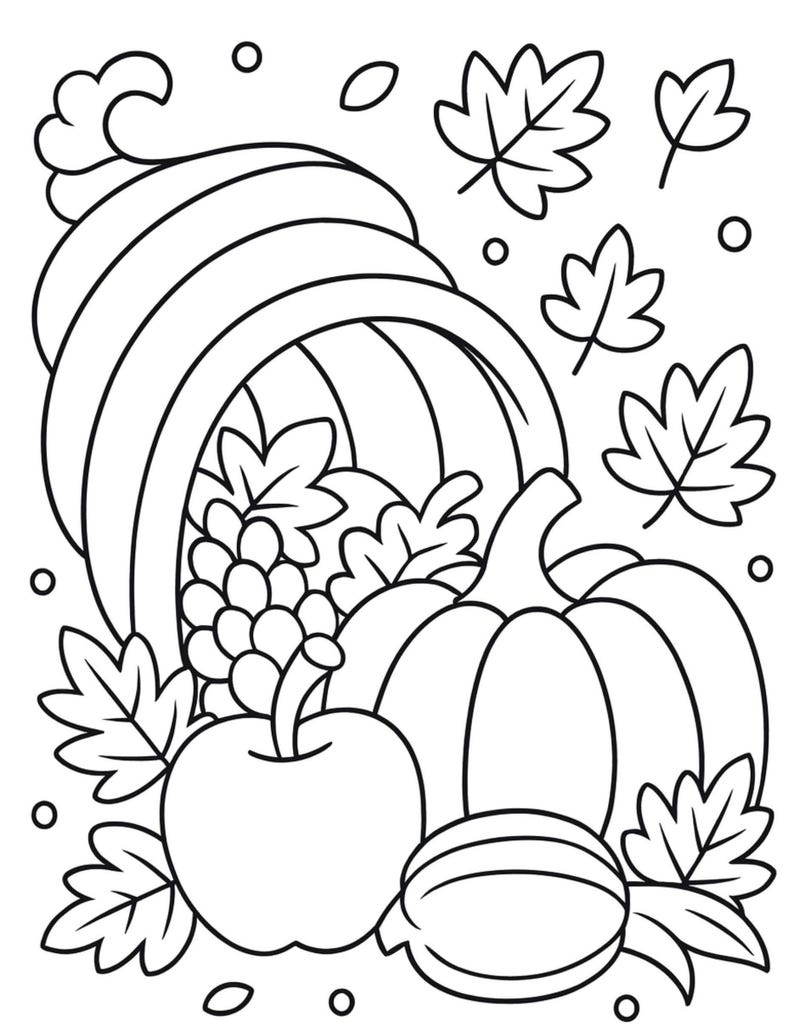 Thanksgiving Pilgrim Coloring Pages for Kids - Fall Printable Activity ...