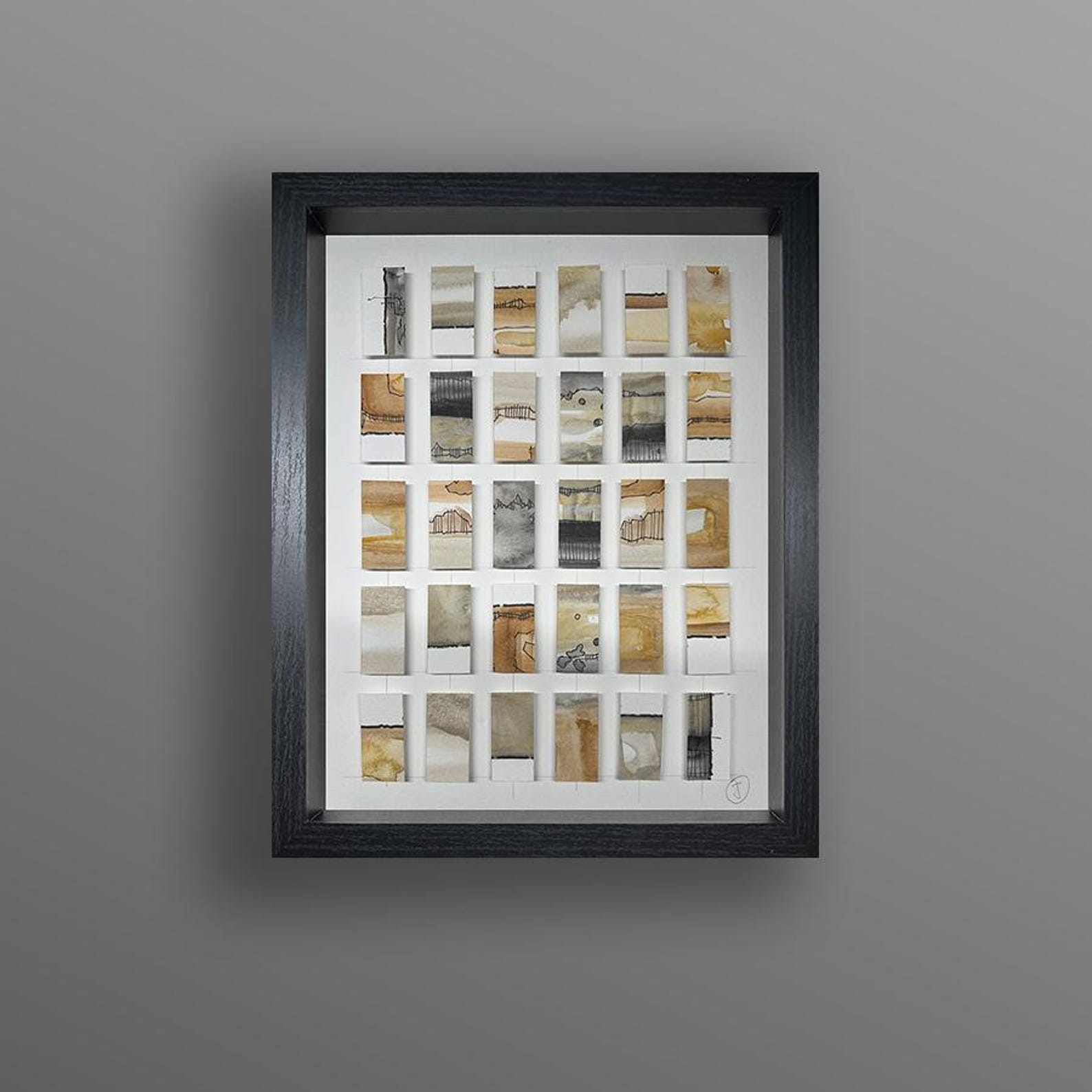 Dimensional Framed Watercolor Collage Art | 11"x14" - Etsy