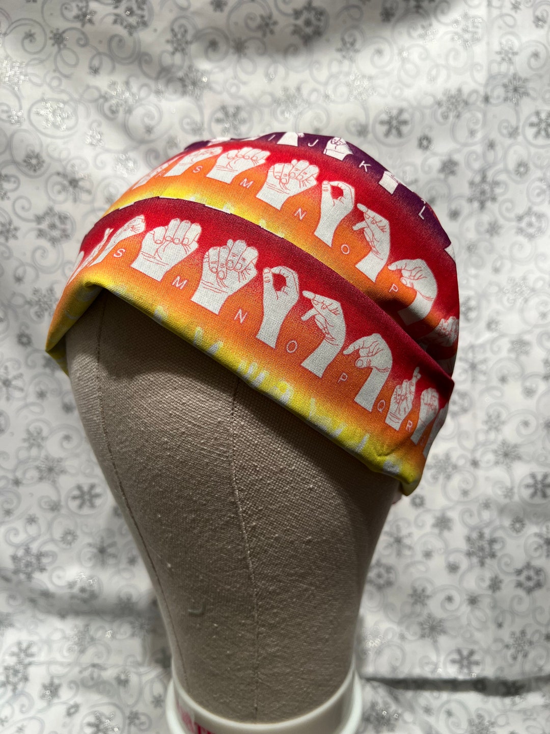 Ladies ASL Finger Spelling Sign Language Scrub Cap - Etsy