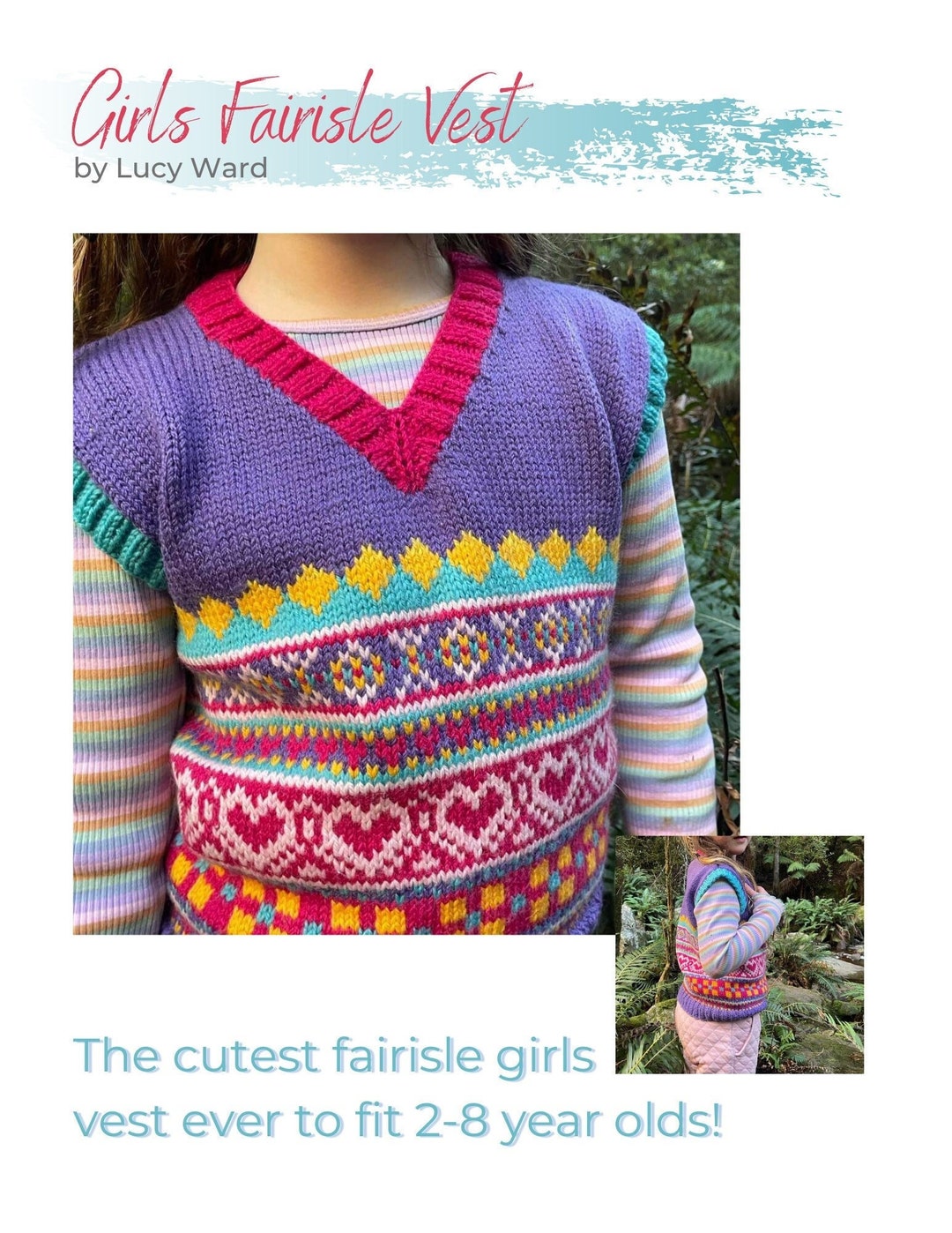 Girls Fairisle Vest - Etsy