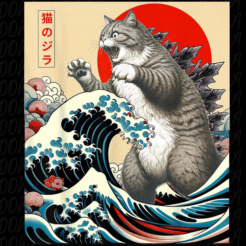 Cat Poster Graphic Design - Etsy