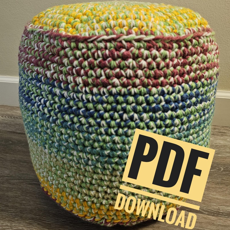 Crochet Ottoman Pattern - Etsy