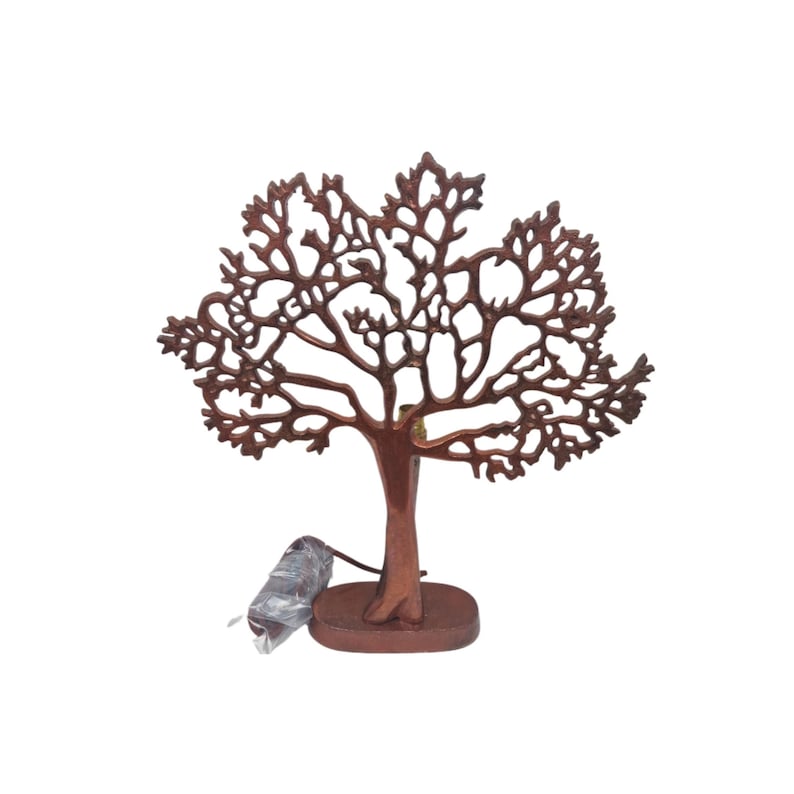 Oxidized Copper Tree of Life Table Lamp, Rustic Home Decor (43cm) - Etsy UK