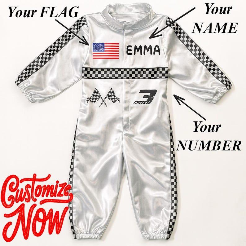 Kids Racing Costume | Birthday Gift | Race Car Suit | Halloween Outfit ...