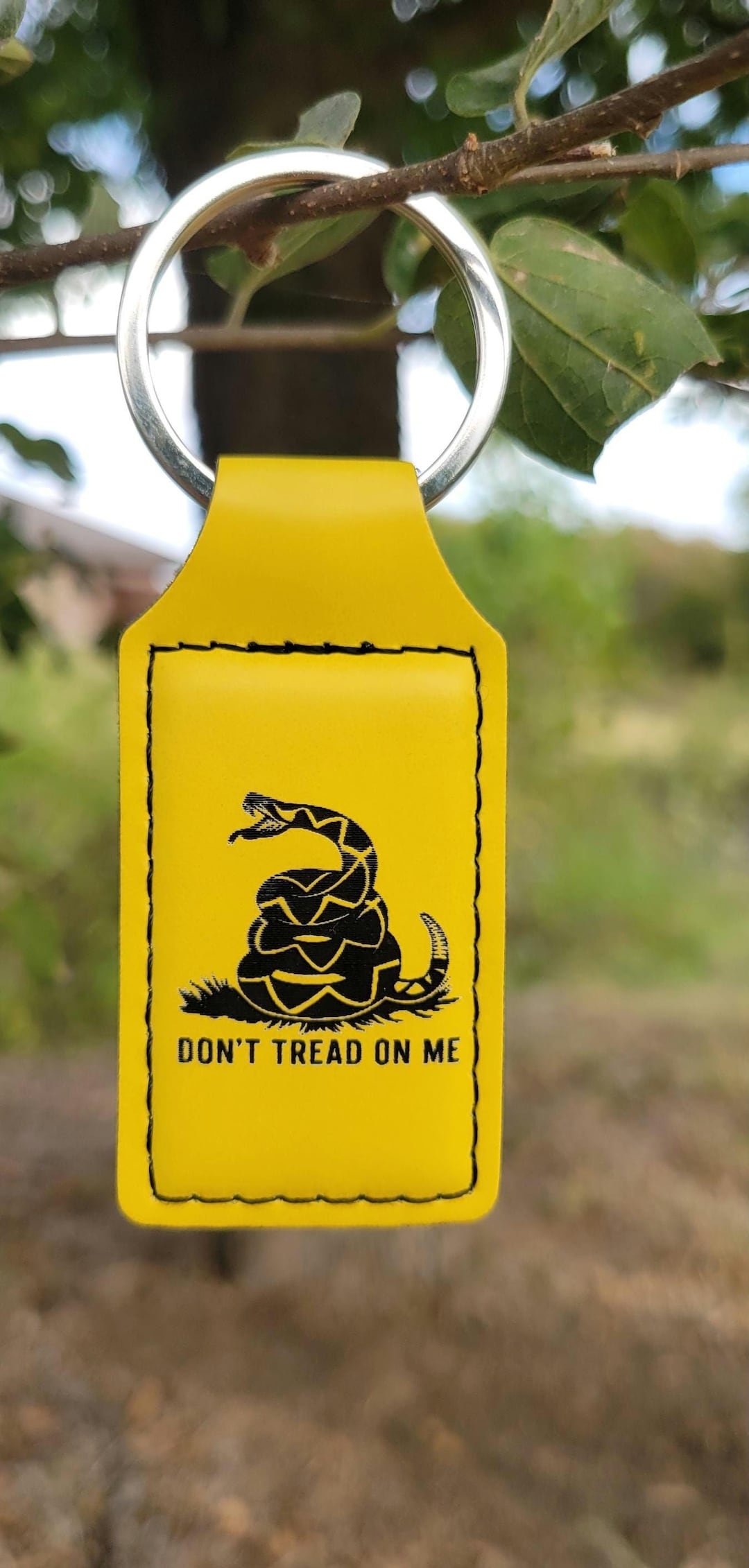 Don't Tread on Me Keychain: Faux Leather Patriotic Keyring - Etsy