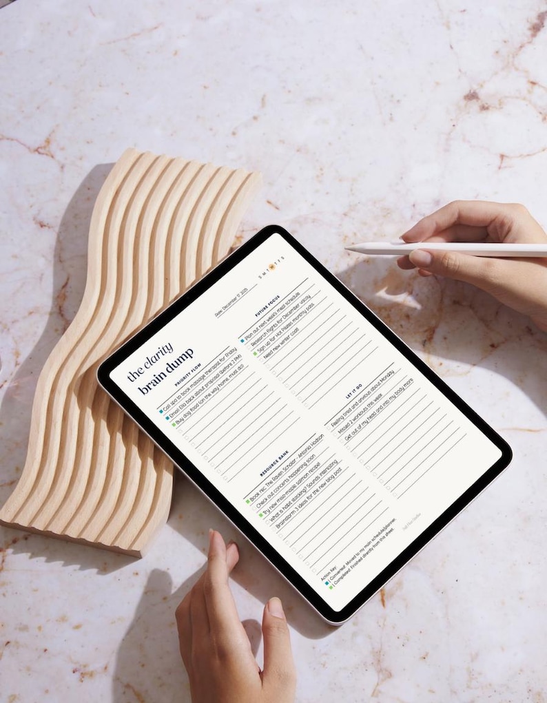 ADHD Planner, Digital Brain Dump Template, Neurodivergent Focus Tools ...