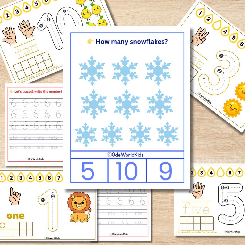 Preschool Number 1-10 Activities | Counting and Tracing Worksheets ...