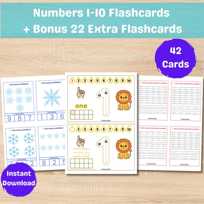 Preschool Number 1-10 Activities | Counting and Tracing Worksheets ...