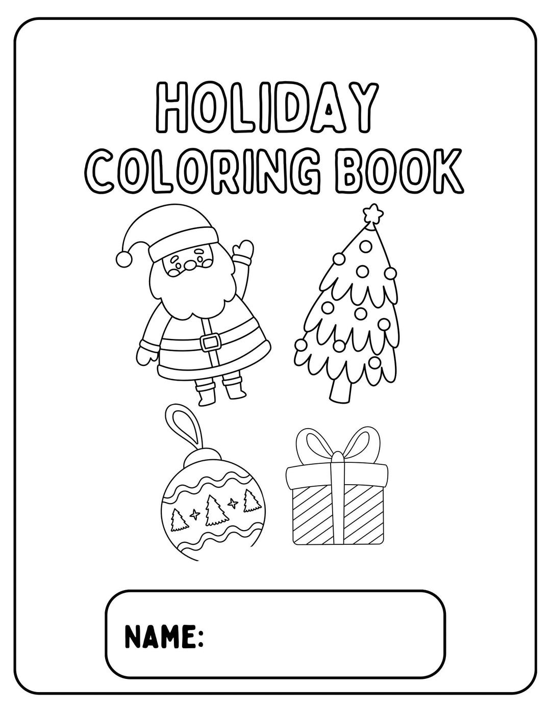 Christmas - Holiday Coloring Book - Etsy
