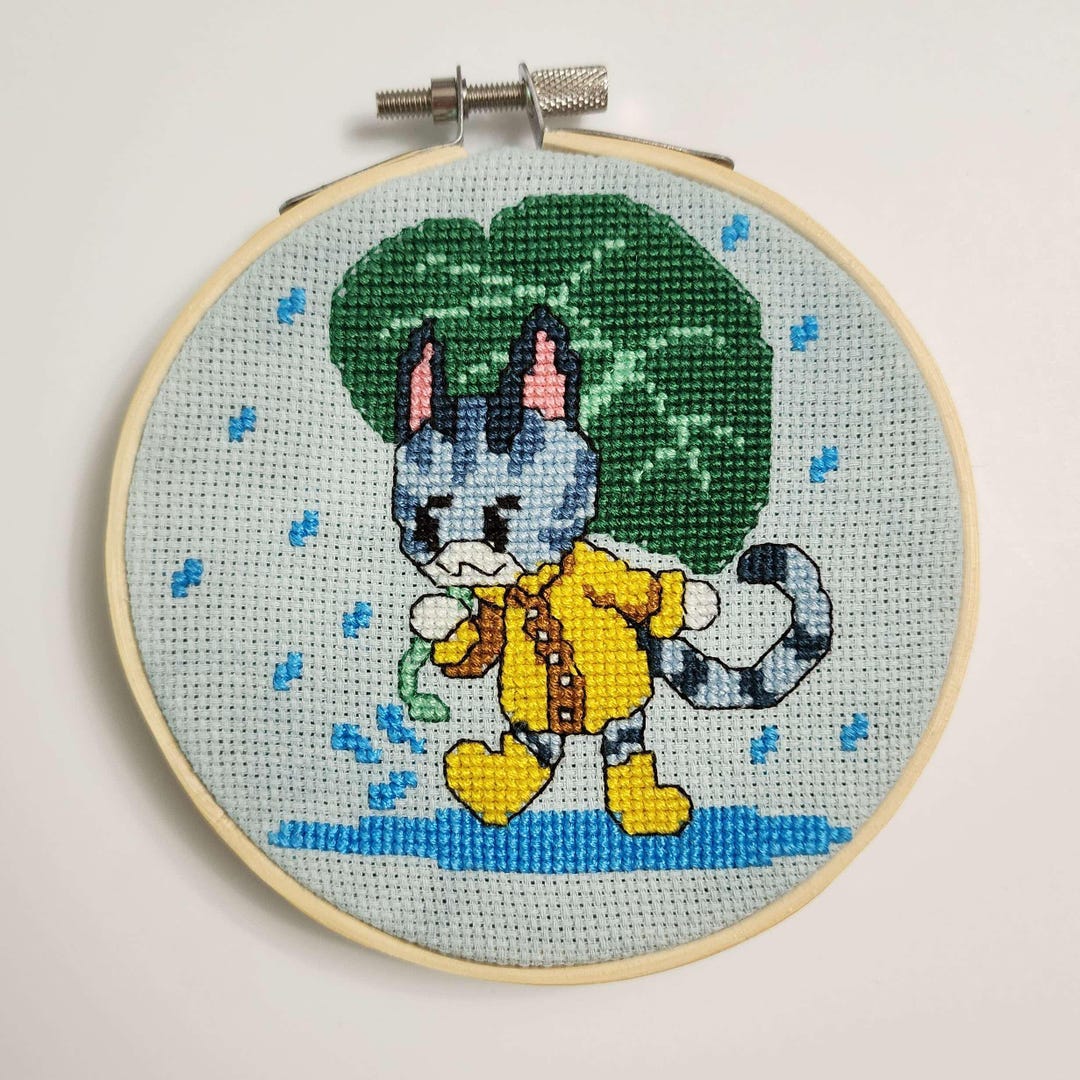 Lolly in the Rain Cross Stitch Pattern - PDF Digital Download - Animal ...