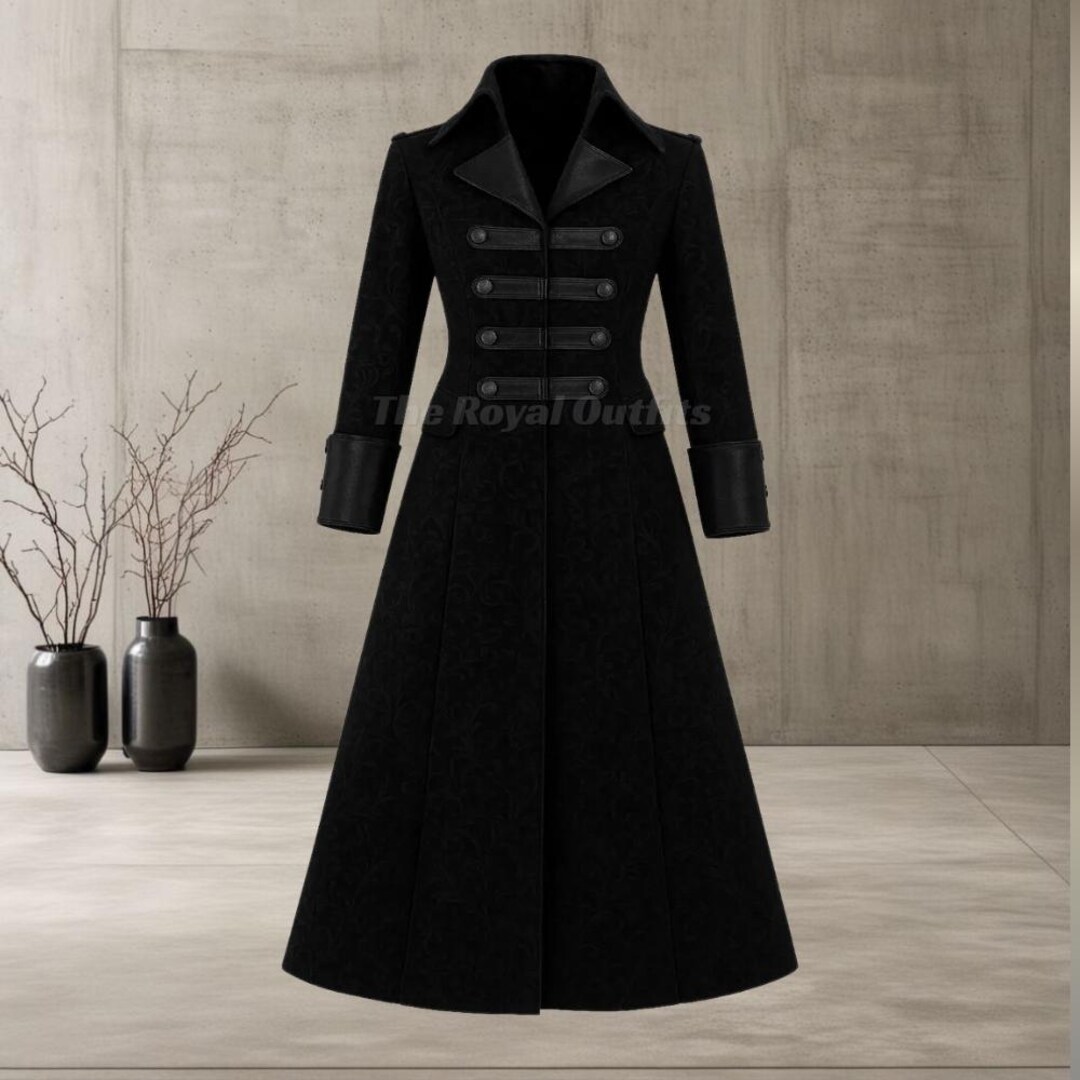Handmade Gothic Wool Overcoat | Men's Steampunk Victorian Trench - Etsy
