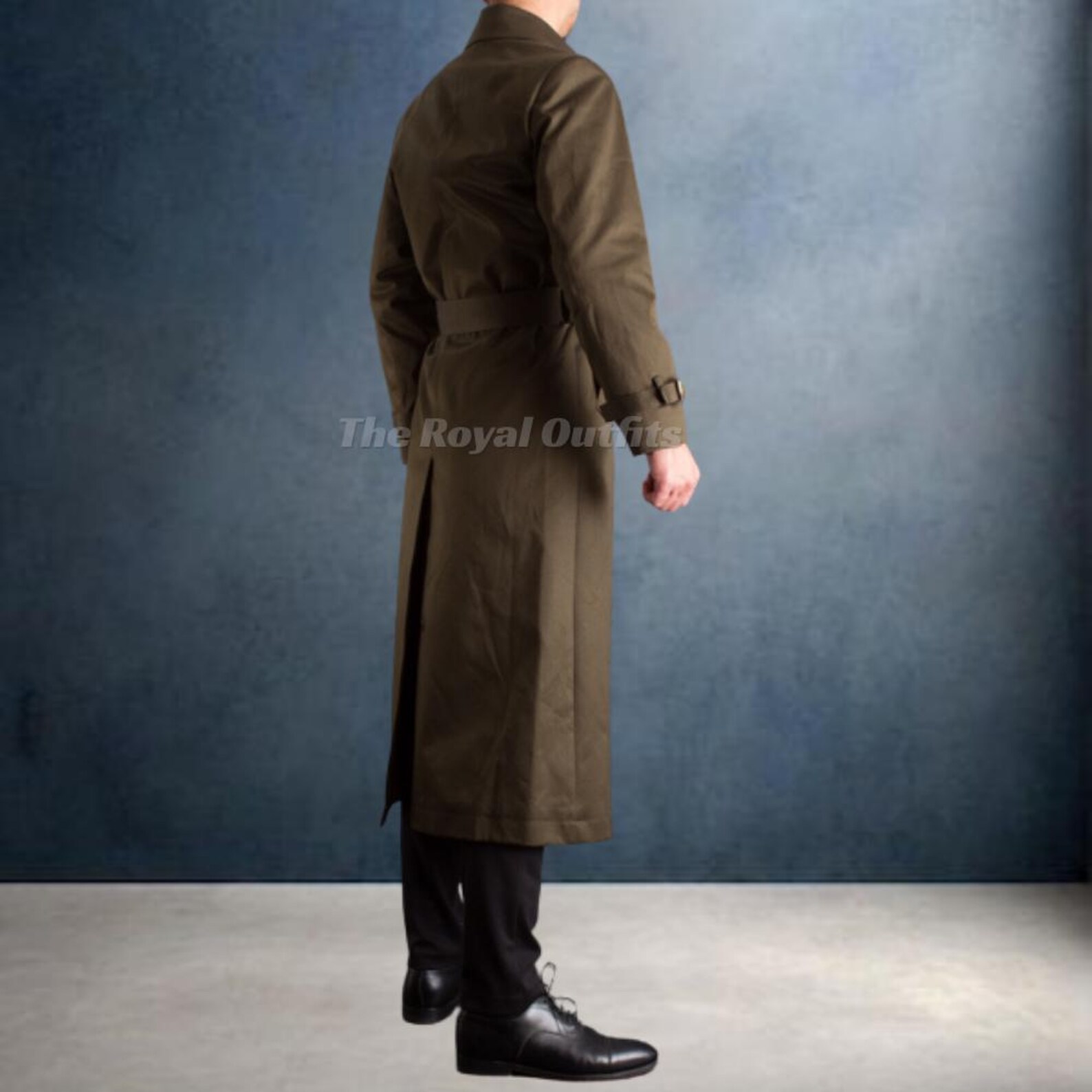 Men's Khaki Military Trench Coat | WWII Napoleon Style Overcoat - Etsy