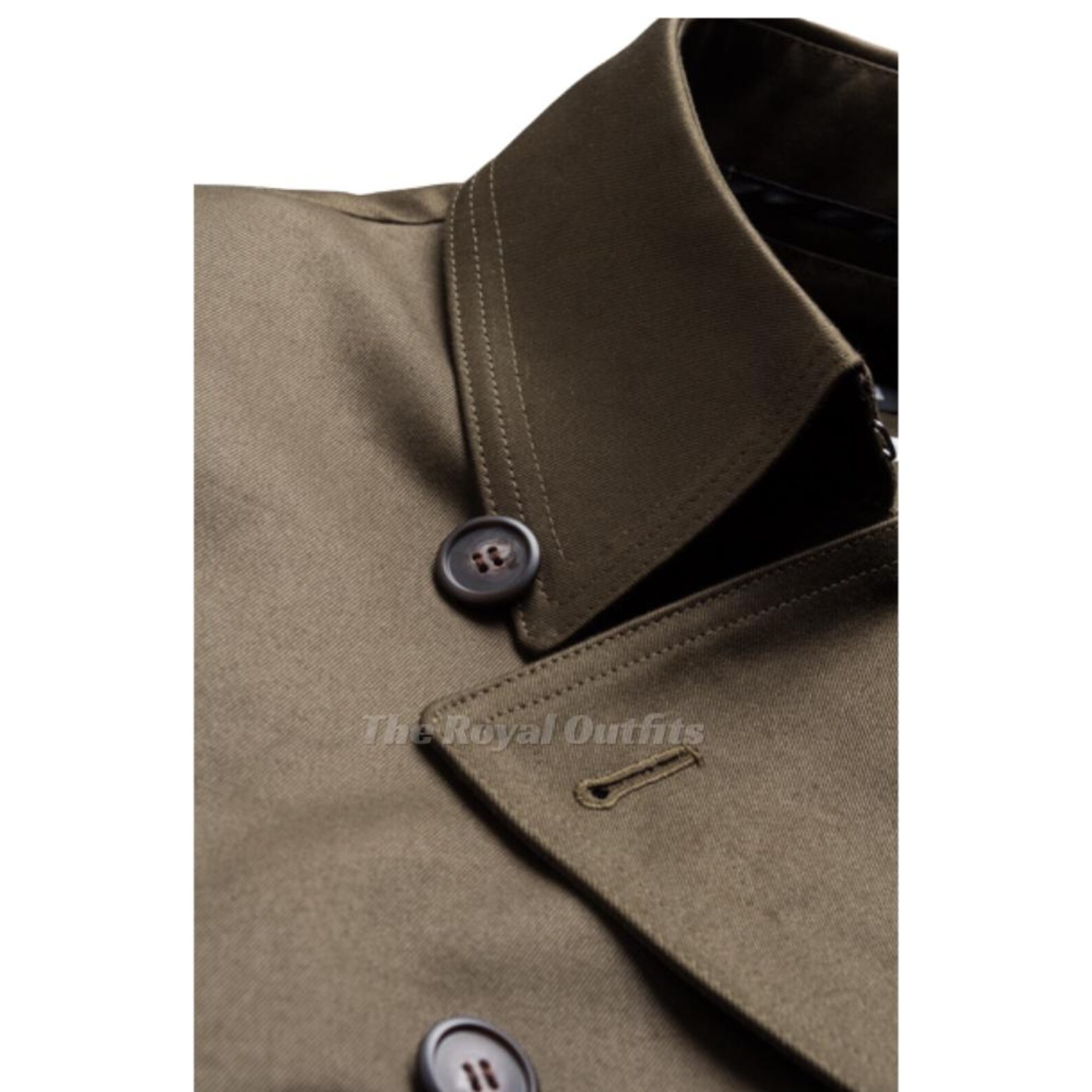 Men's Khaki Military Trench Coat | WWII Napoleon Style Overcoat - Etsy