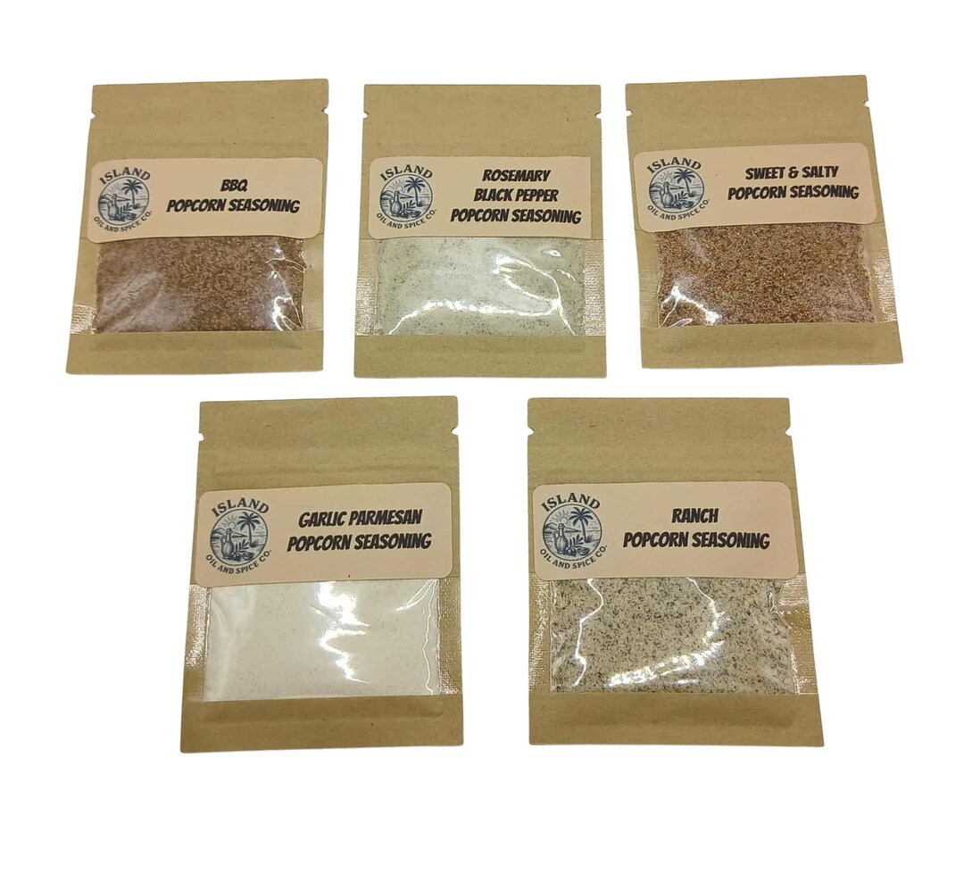 Popcorn Seasoning Variety Sampler Packs: Southern BBQ, Ranch, Sweet ...