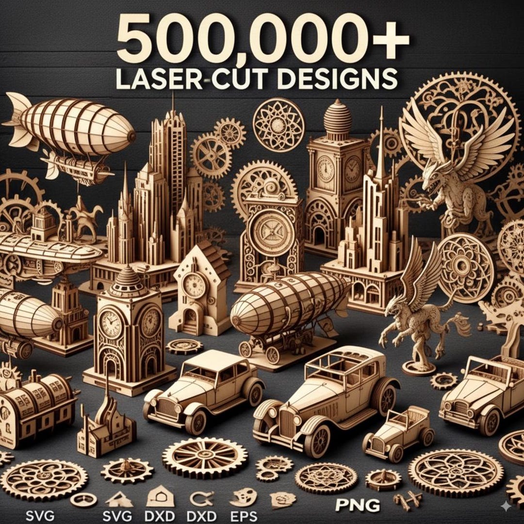 Laser Cut Design Bundle - 500,000+ SVG Files for Cricut & CNC - Etsy