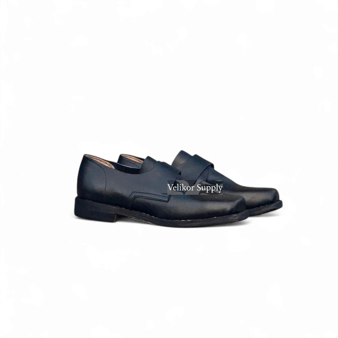 Handmade Leather Buckle Loafers, Colonial Costume Shoes - Etsy