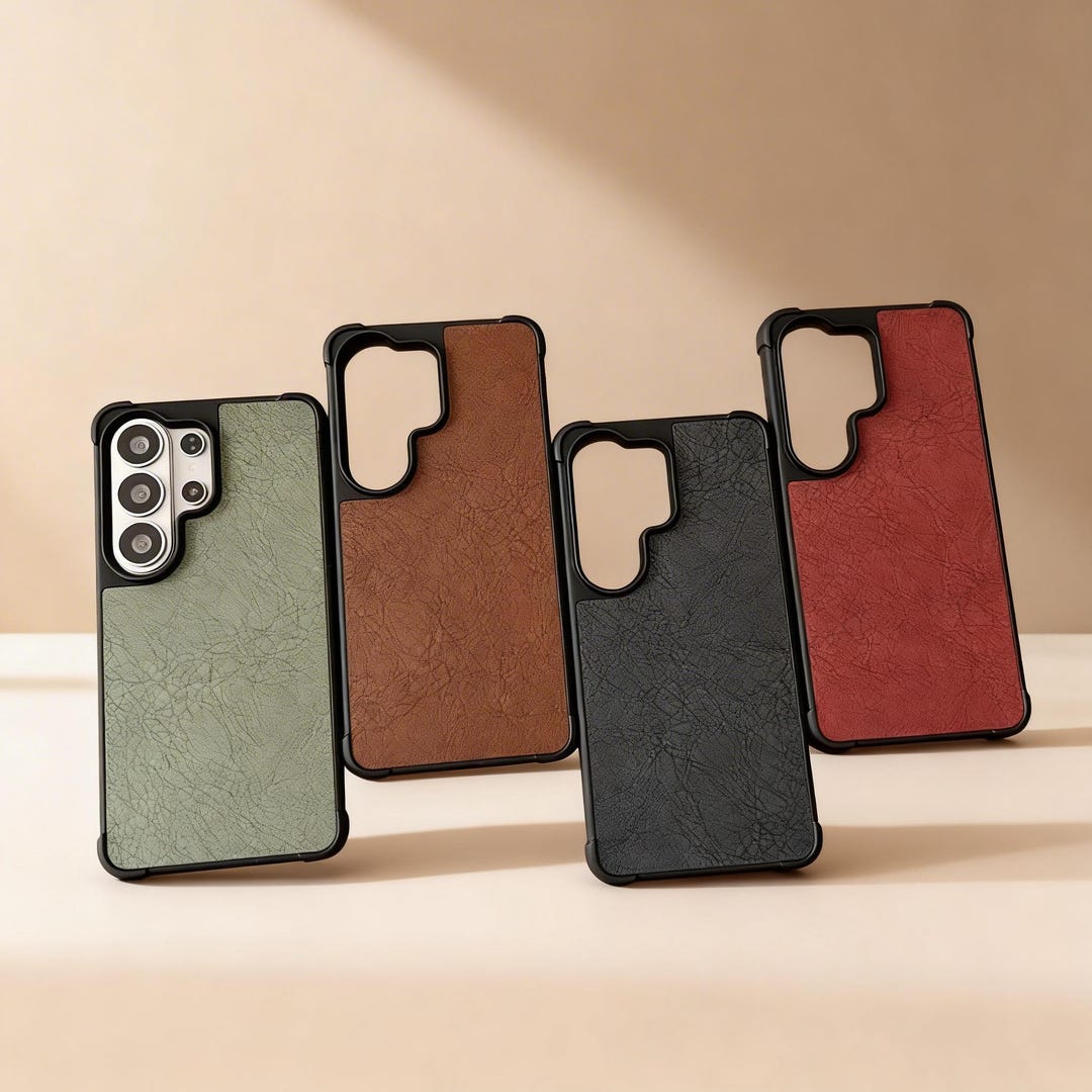 Samsung Galaxy S26 Ultra Leather Phone Case Personalized Letter Sticker ...