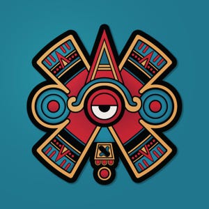 Aztec Eye “nahui Ollin” Sticker - Etsy