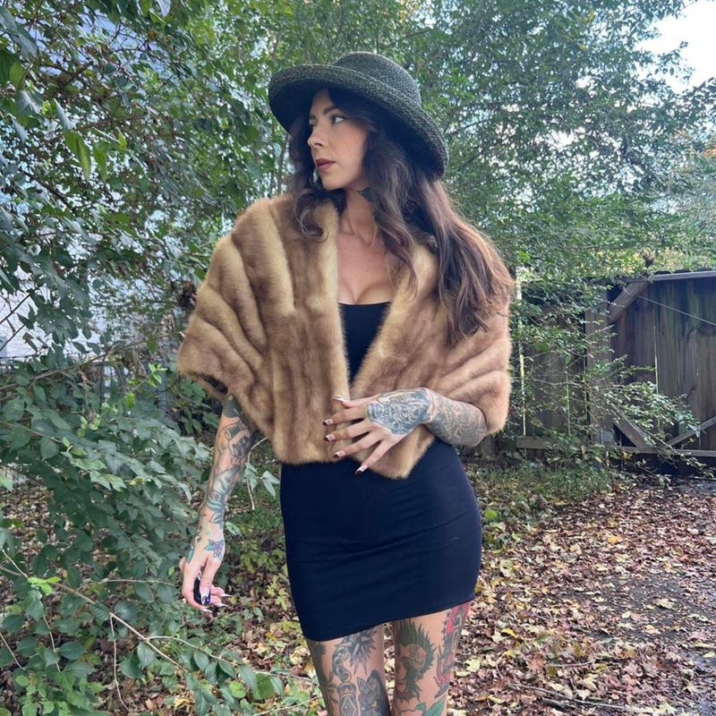 Real Mink Fur Capelet - Etsy