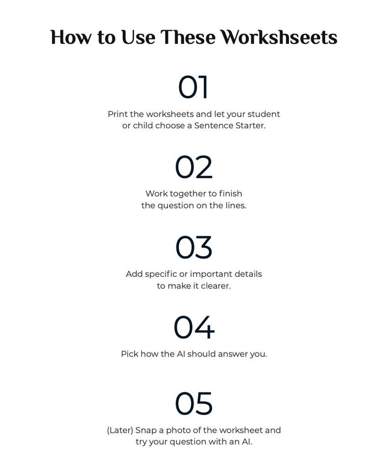 Sentence Starter Worksheets for Early Writers | AI Prompt Practice ...