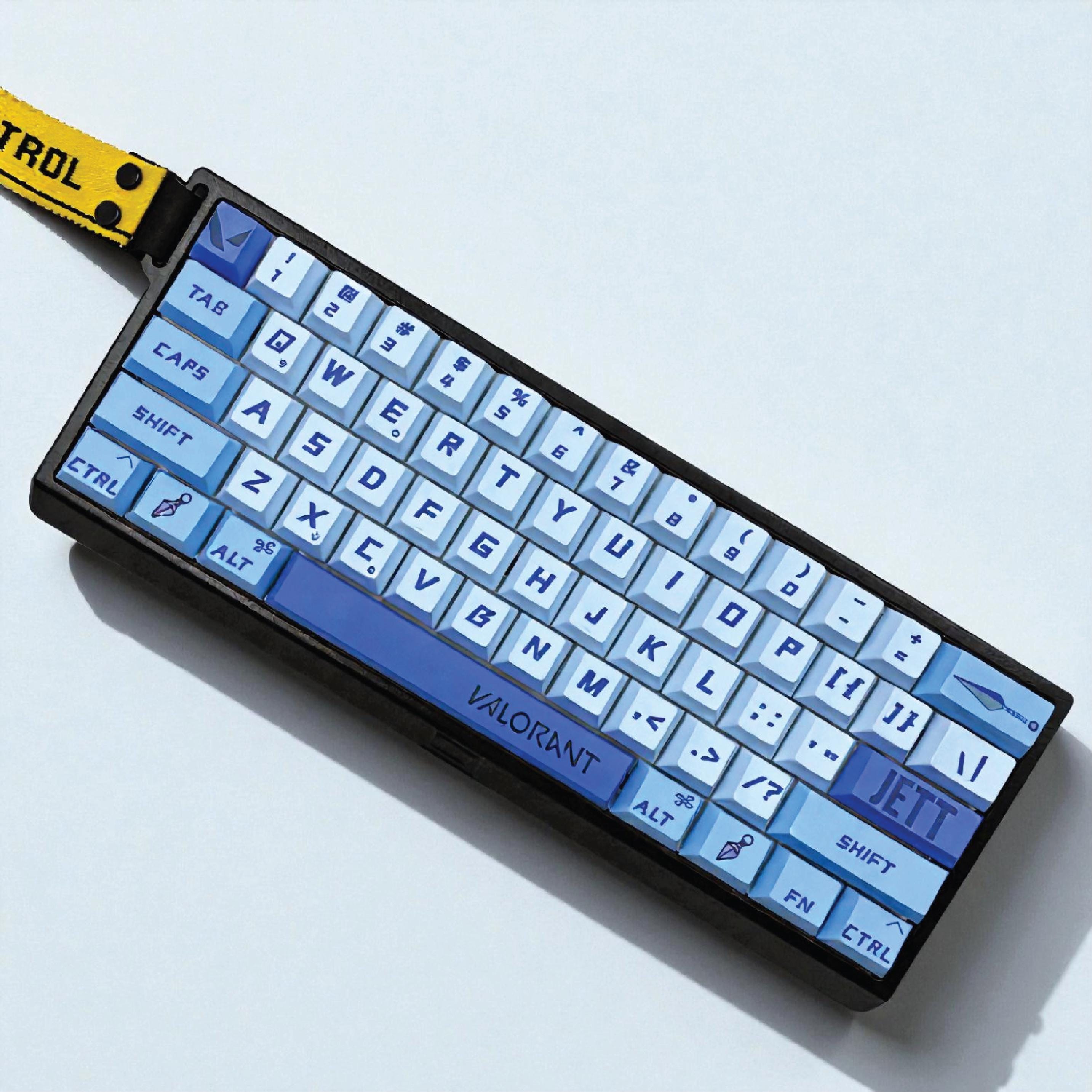 Valorant Jett Keycap Set Blue - 101-key PBT Dye-sub ANSI - Cherry/oem ...