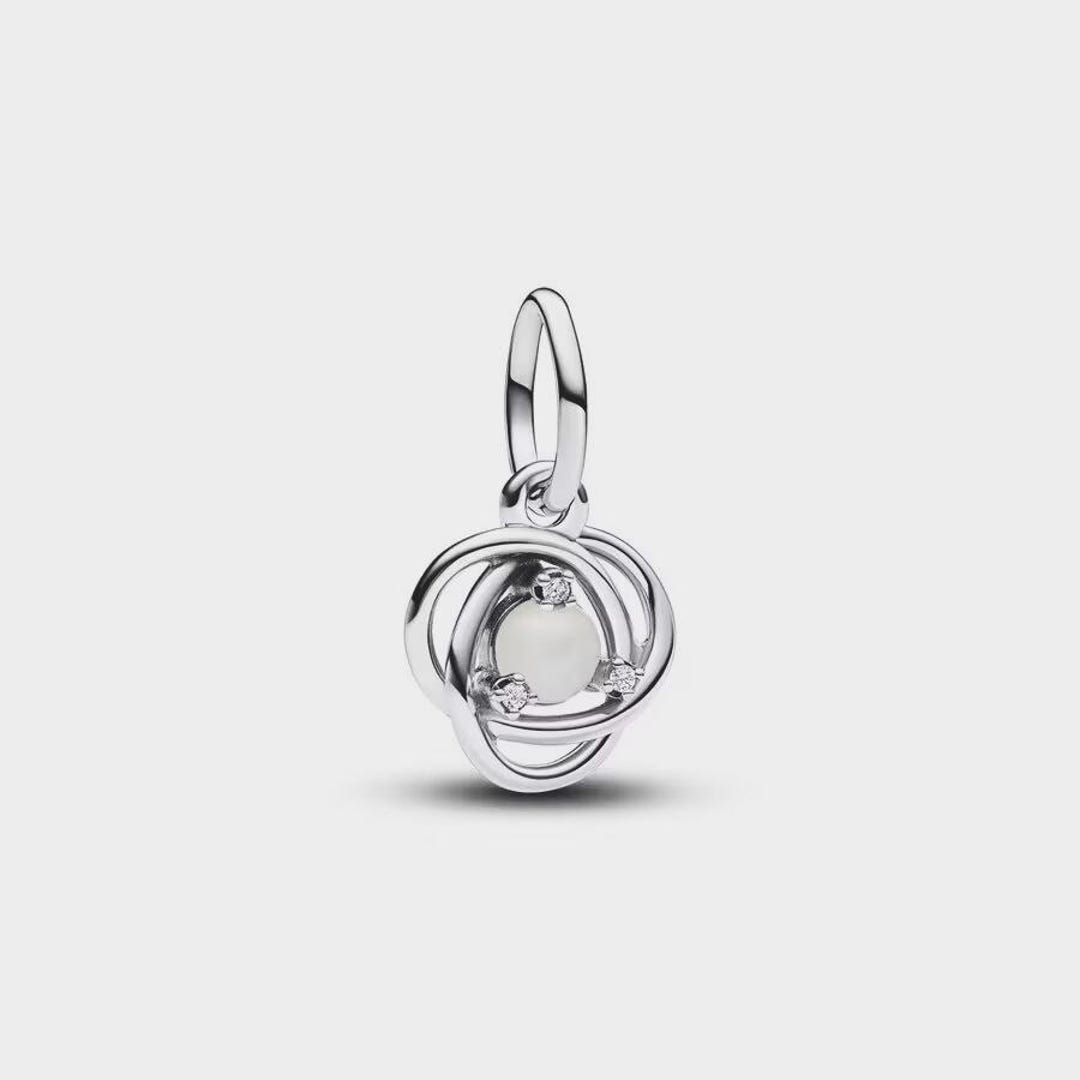 Pandora June Birthstone White Eternity Circle Dangle Charm - Etsy