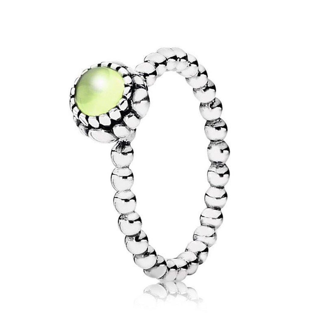 New Pandora August Birthstone Ring Size 60 Green Peridot 925 - Etsy