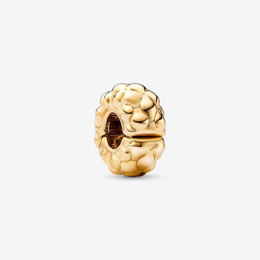 Pandora Gold Studded Clip Charm - Etsy