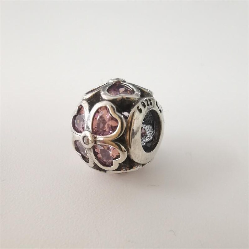 New Pandora Lucky Pink Clover Charm Sterling Silver - Etsy