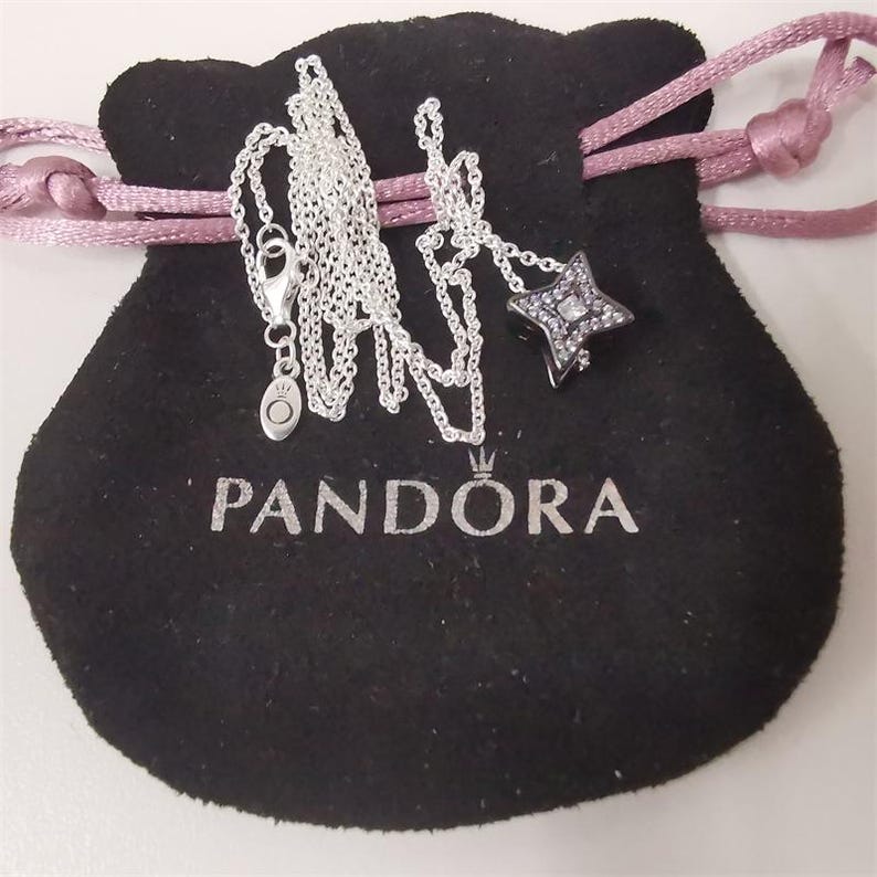 Conjunto de collar Pandora con estrellas y luna de ensueño de 45 cm ...