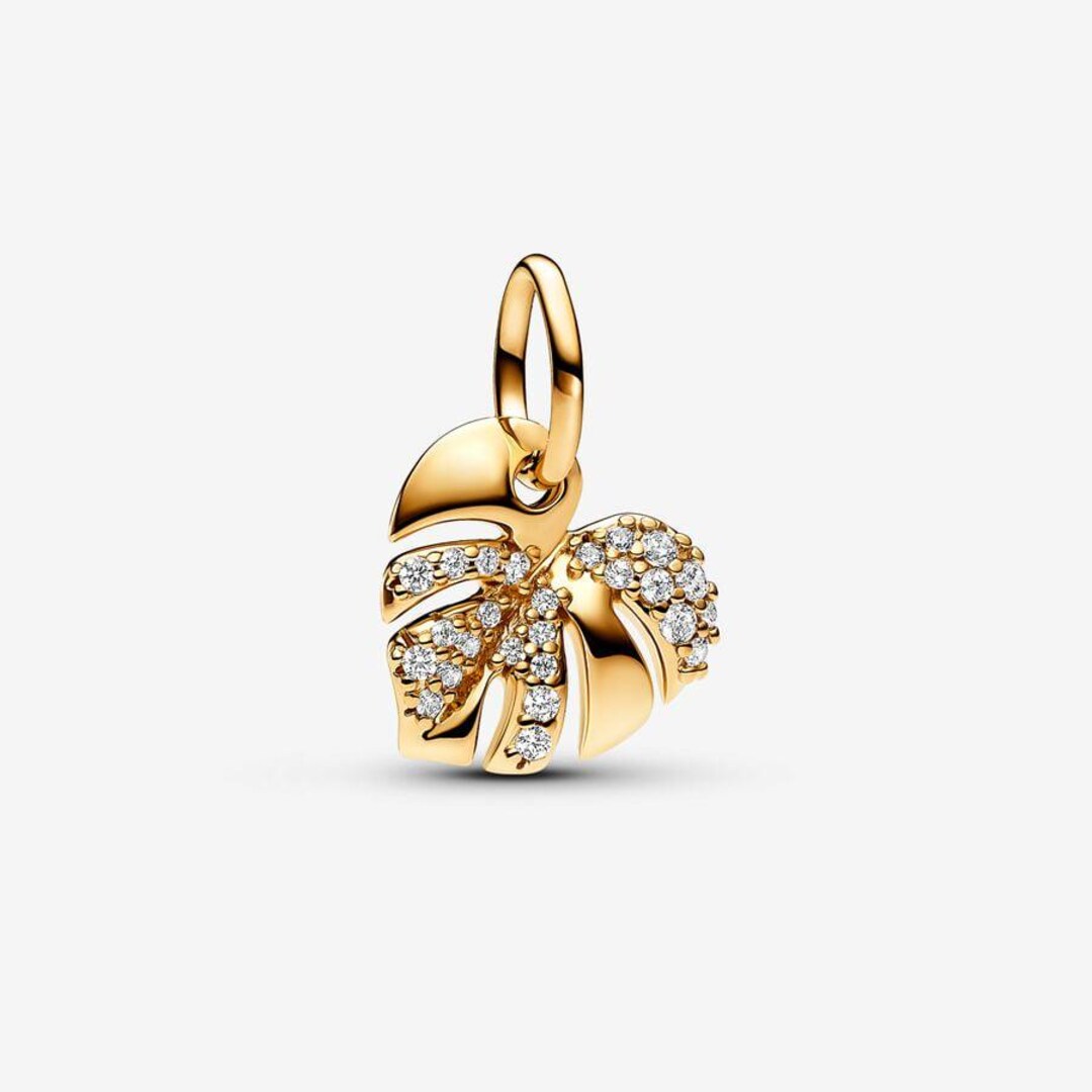 Pandora Sparkling Monstera Leaf Dangle Charm - Etsy