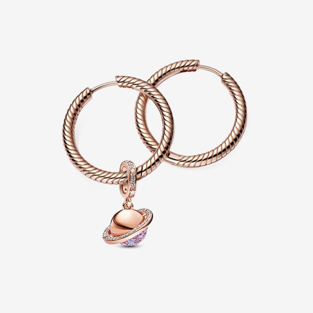 New Pandora Planet Saturn Sparkling Earring Set S925 Ale - Etsy
