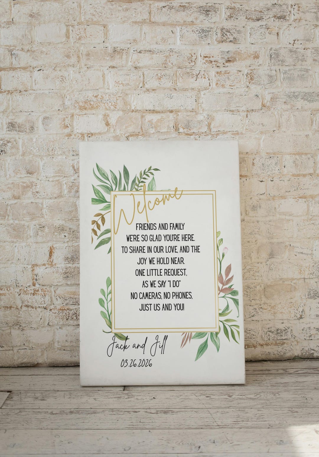 Unplugged Wedding Sign: Editable Ceremony Poem (CANVA PRO Template) - Etsy