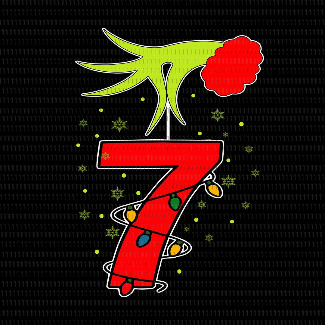 Number 7 Christmas Svg, 67 Six Seven Meme Xmas,67 Meme Christmas,67 ...